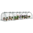 GlowPlume 13' x 3' x 2.5' Mini Greenhouse, Portable Tunnel Green House ...