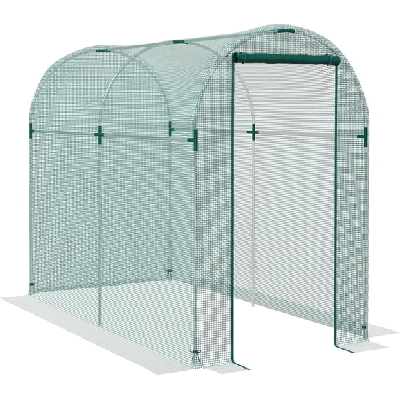 GlowPlume 4' x 8' Crop Cage, Plant Protection Tent with Zippered Door ...