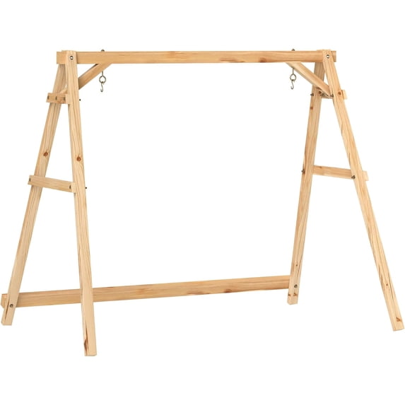 GlowPlume 770lbs Porch Swing Frame, Heavy Duty A-Frame Wooden Swing ...