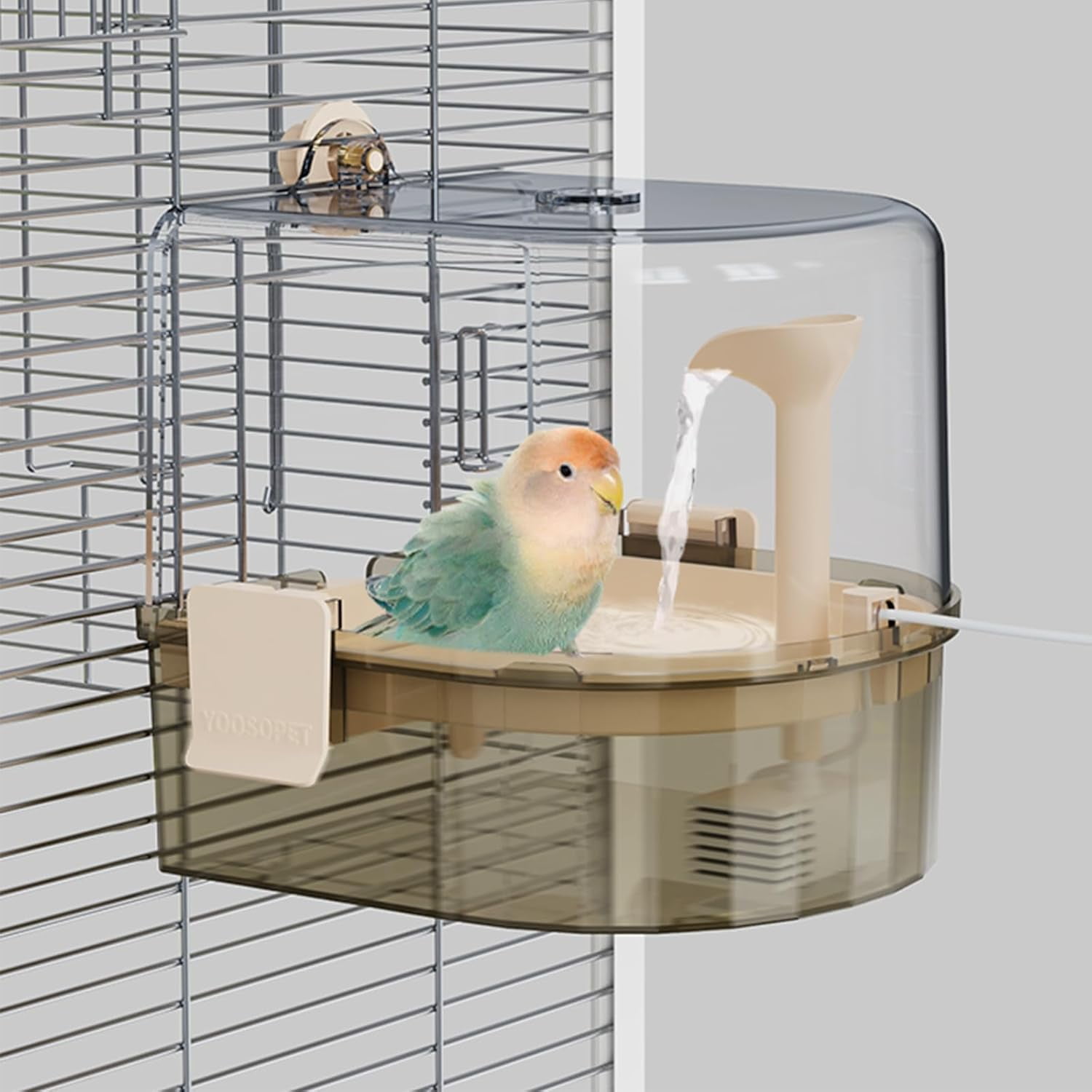 GlowPorts Automatic Bird Baths for Cage – Indoor Parakeet Bath with ...