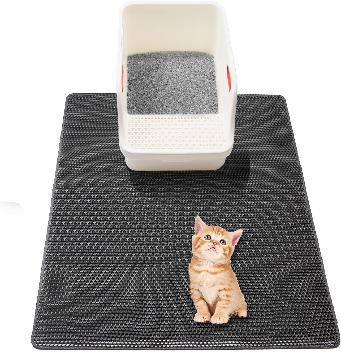 GlowPorts Large Cat Litter Box Mat, Litter Trapping Mat for indoor Cat ...