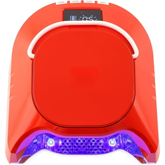 GlowPro Professional Hybrid 86W Rechargeable UV LED Curing Lap Cordless Dryer for Gel Nails ...