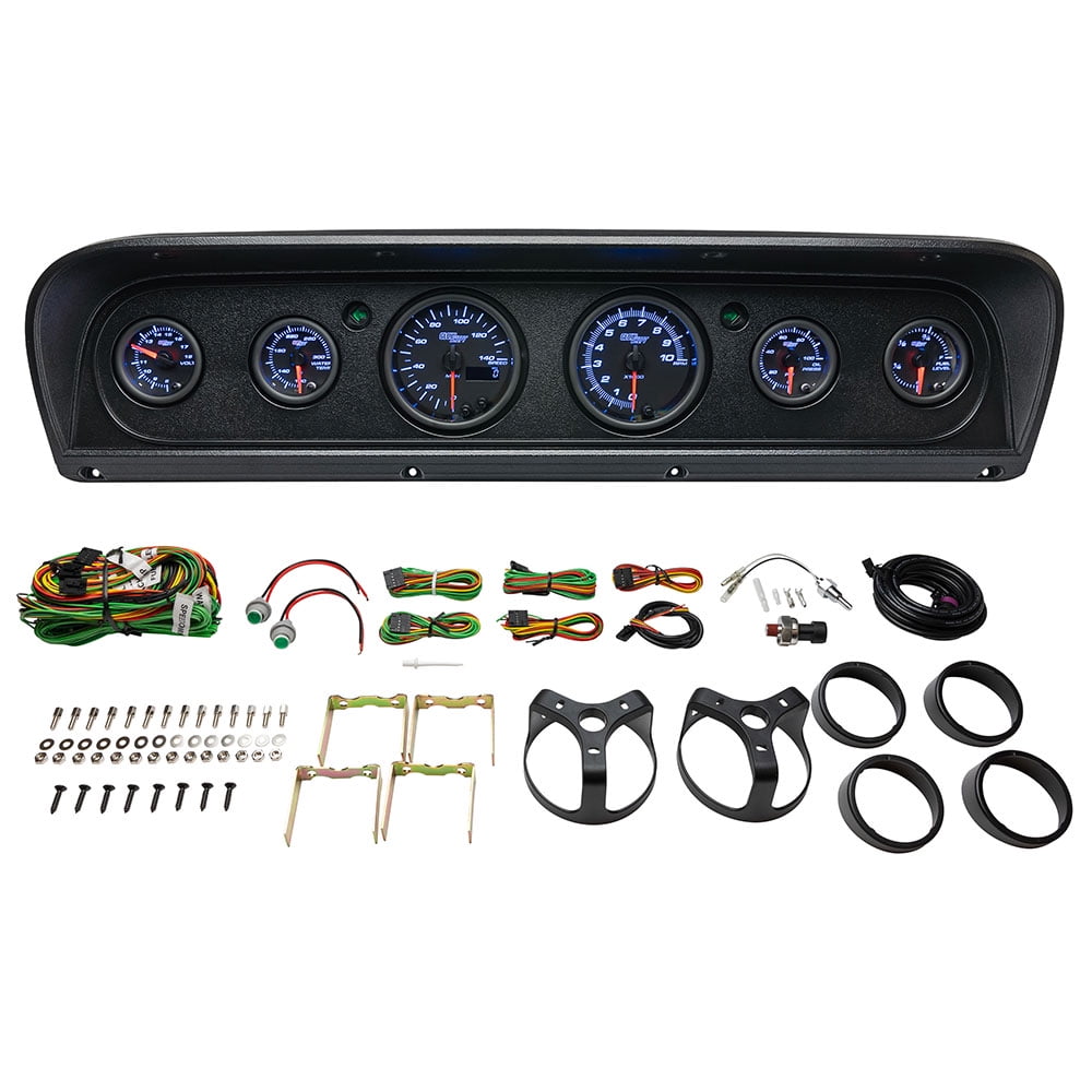 GlowShift | 1967-1972 5th Generation Ford F100 Dash Panel with Black 7 ...