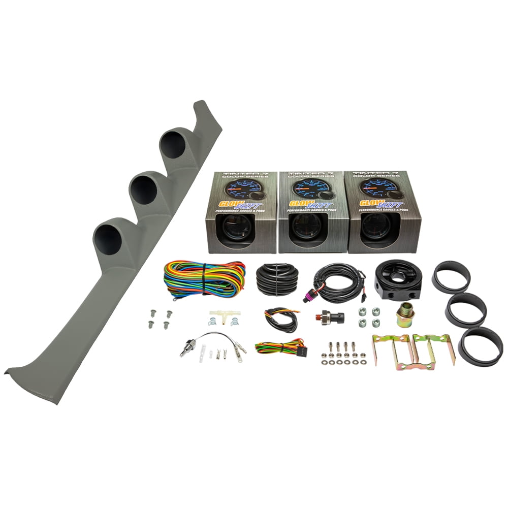 GlowShift | 1994-2001 DC2 Acura Integra Gray Triple Pillar Pod with ...