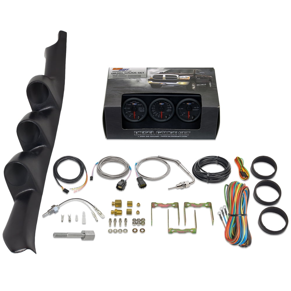 GlowShift | 1995-1998 Chevrolet C/K Triple Pillar Pod with Black 7 ...