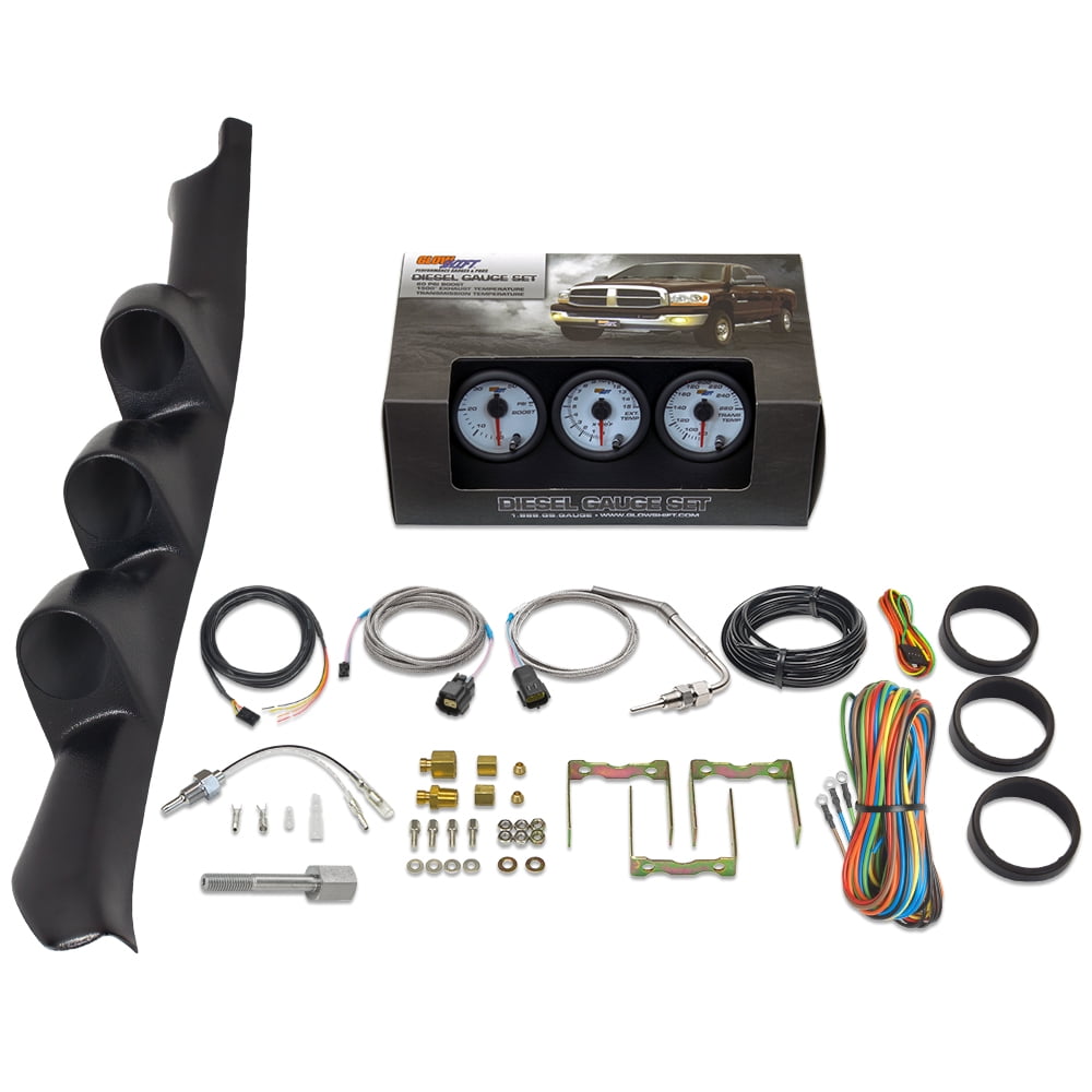 GlowShift | 1995-1998 Chevrolet C/K Triple Pillar Pod with White 7 ...