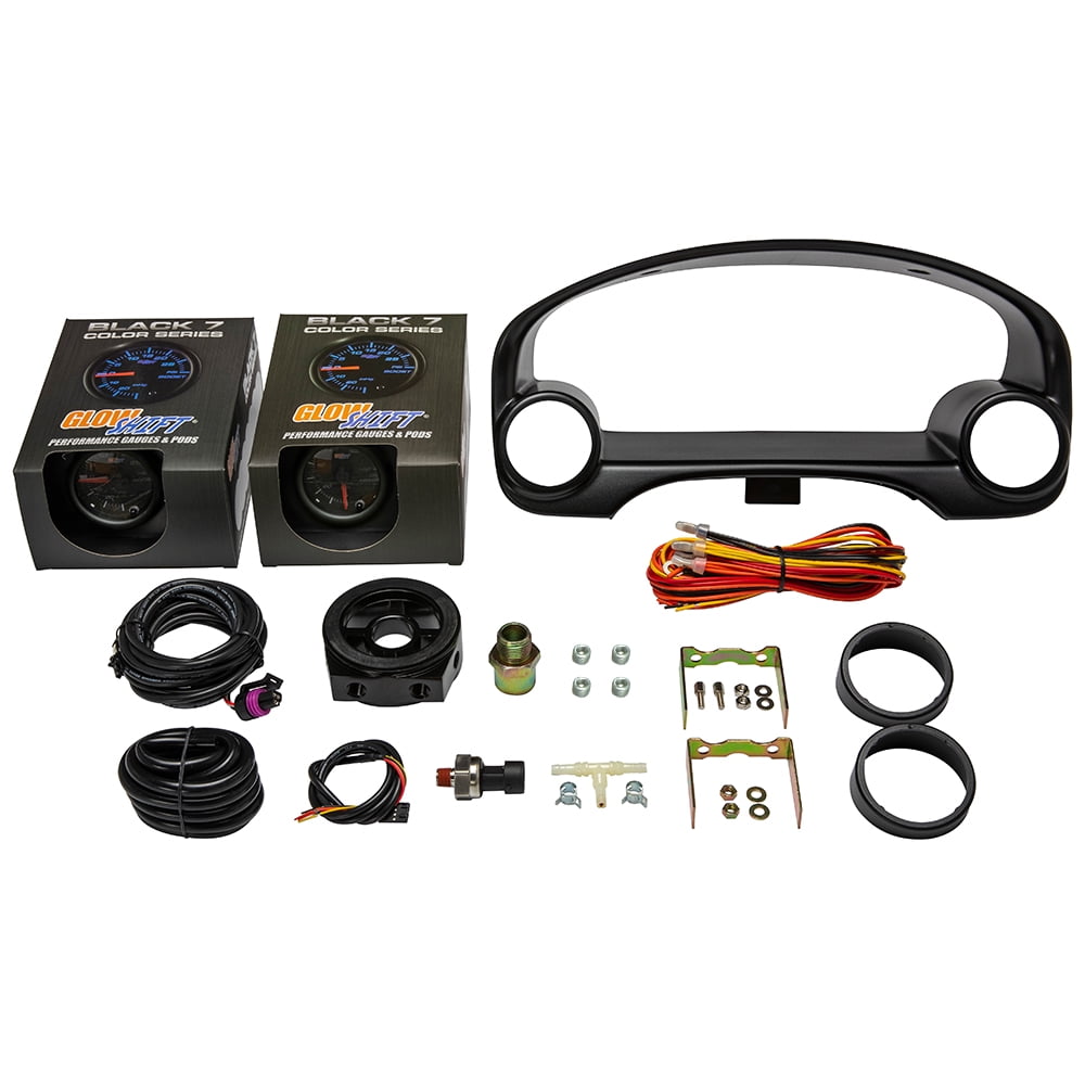 GlowShift 1996-2000 Honda Civic Dual Cluster Gauge Package with Black 7 ...