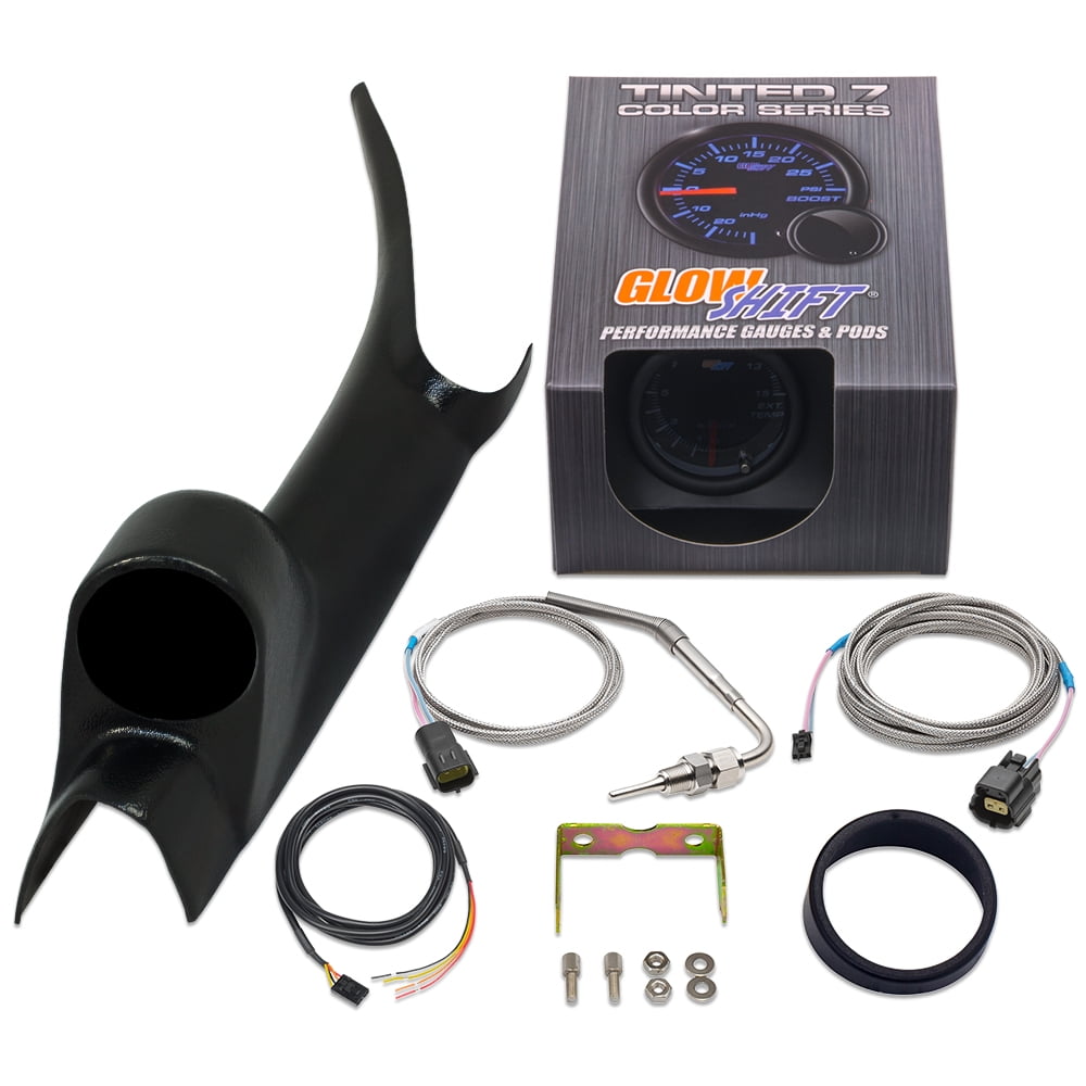 GlowShift | 2000-2006 Chevy Silverado Duramax Black Single Pillar Gauge ...