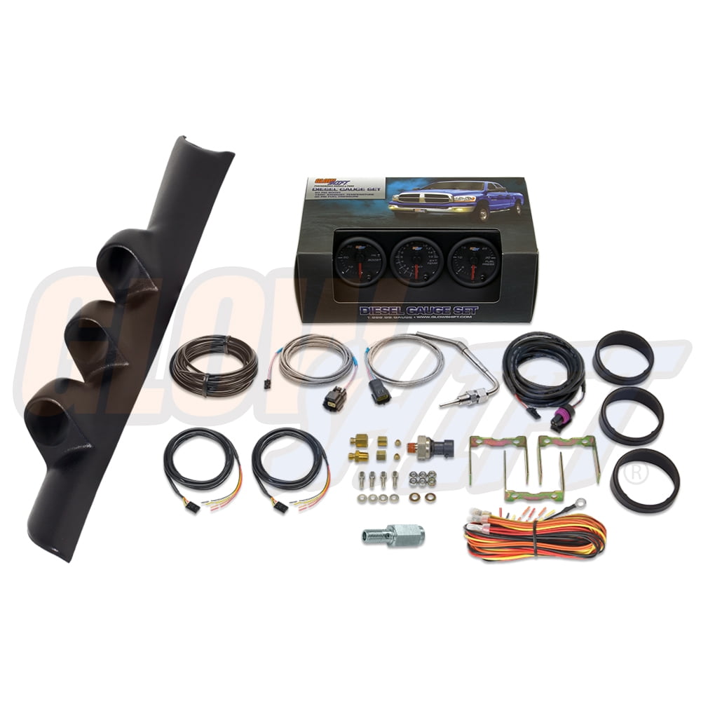 GlowShift | 2nd Gen 1994-1997 Dodge Ram 5.9 Cummins Black Triple Pillar ...