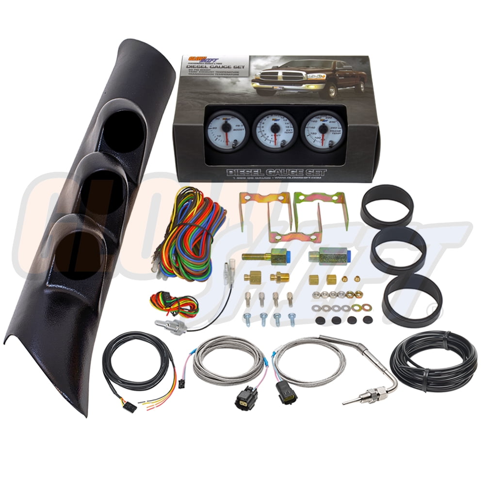 GlowShift | 2nd Gen 1998-2002 Dodge Ram 5.9 Cummins Black Triple Pillar ...