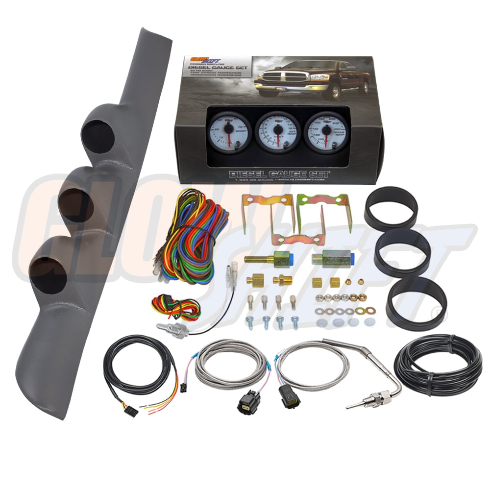 GlowShift | 2nd Gen 1998-2002 Dodge Ram 5.9 Cummins Gray Triple Pillar ...