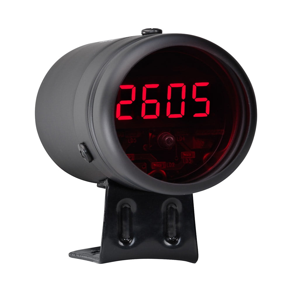 GlowShift Black Digital Tachometer & Red Shift Light - Walmart.com