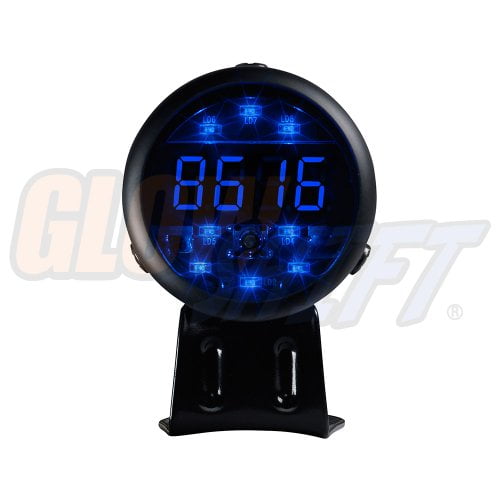 GlowShift Digital Tachometer & Shift Light - Black Housing & Blue LED ...