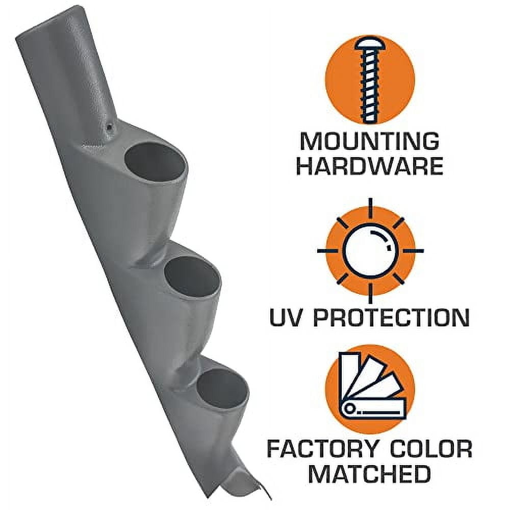 GlowShift Gray Triple Pillar Gauge Pod Compatible with Ford Super Duty ...