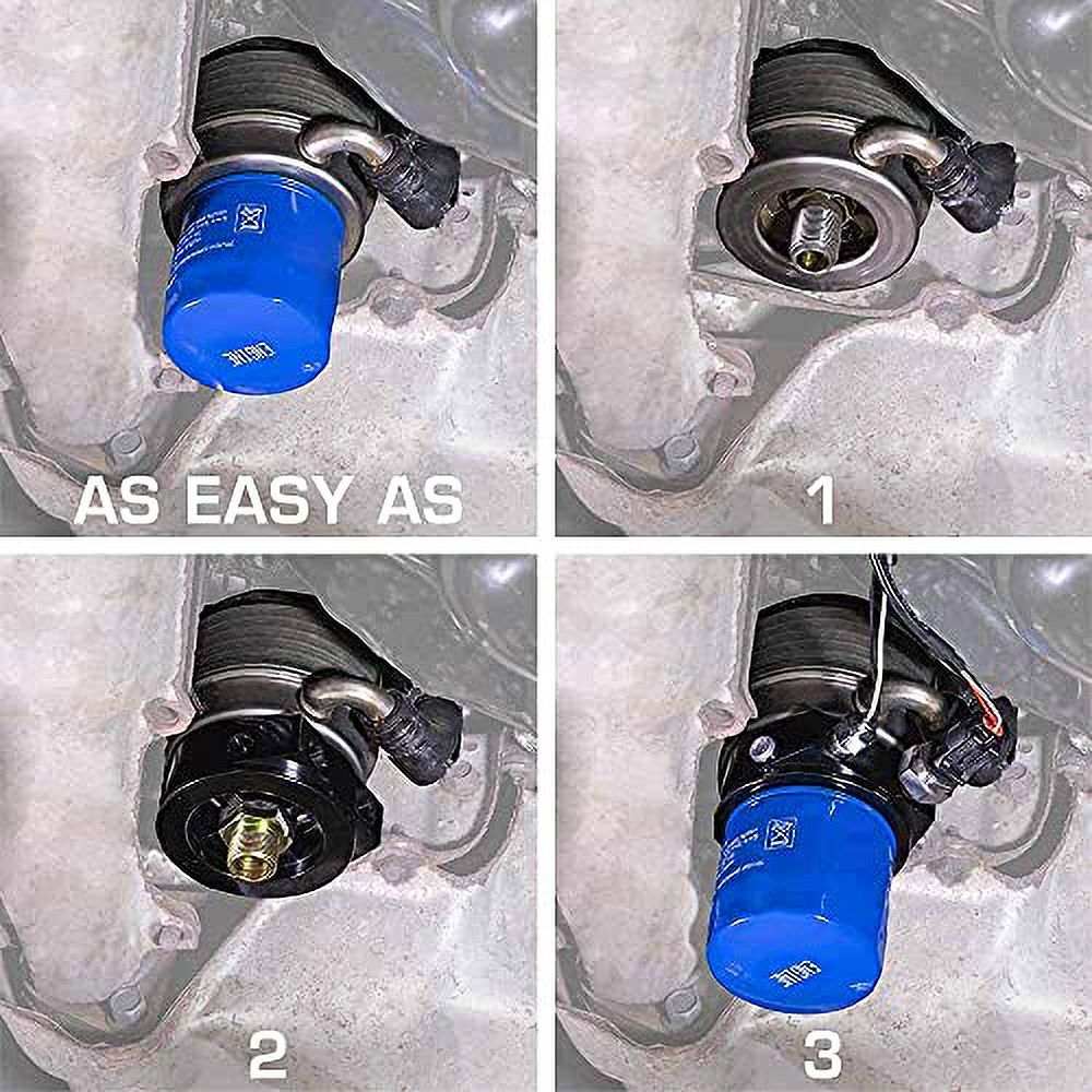 GlowShift Oil Filter Sandwich Plate Thread Adapter - 3/4-16 Thread ...