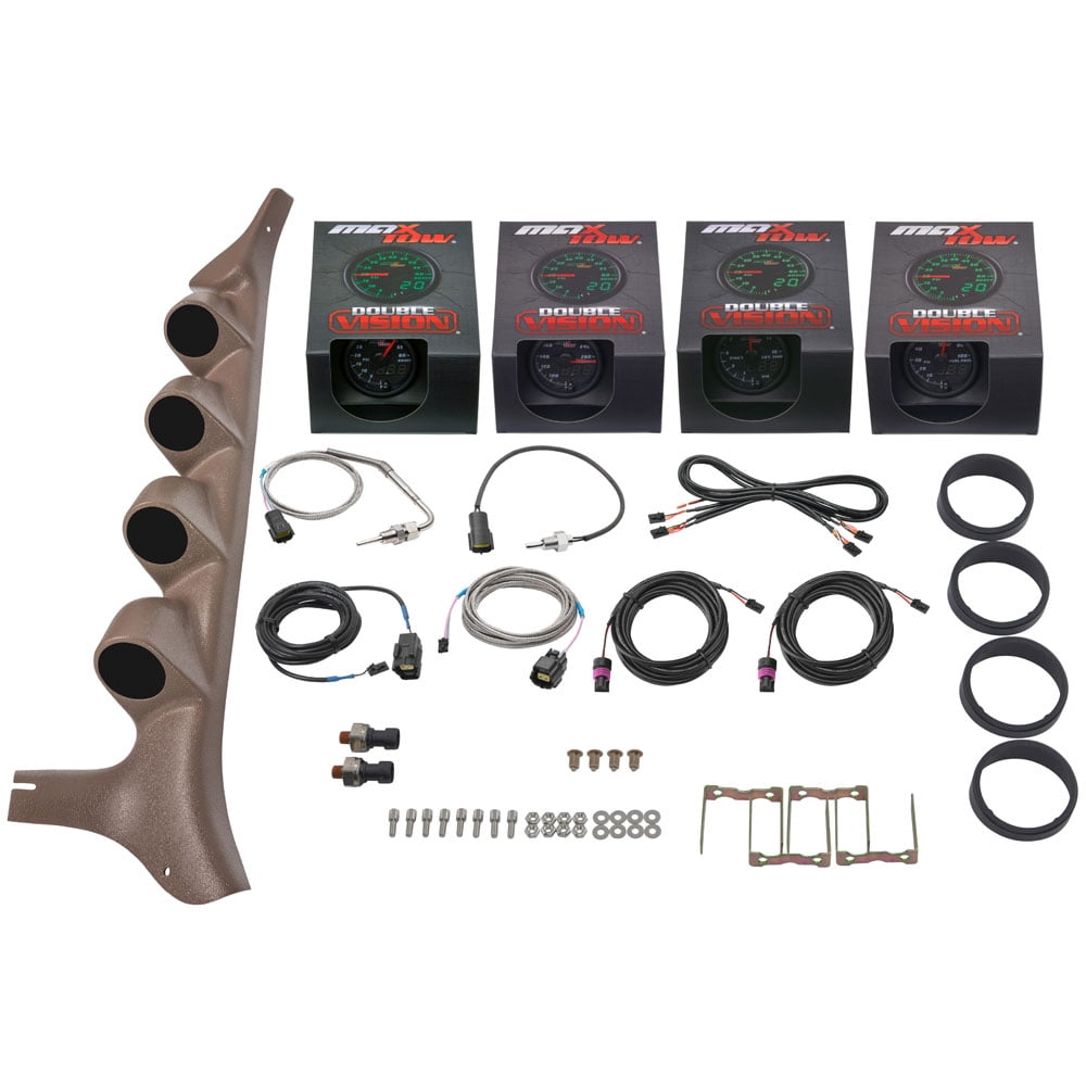 GlowShift | Tan Quad Gauge Pillar Pod for 1992-1997 Ford F-Series 7.3 ...