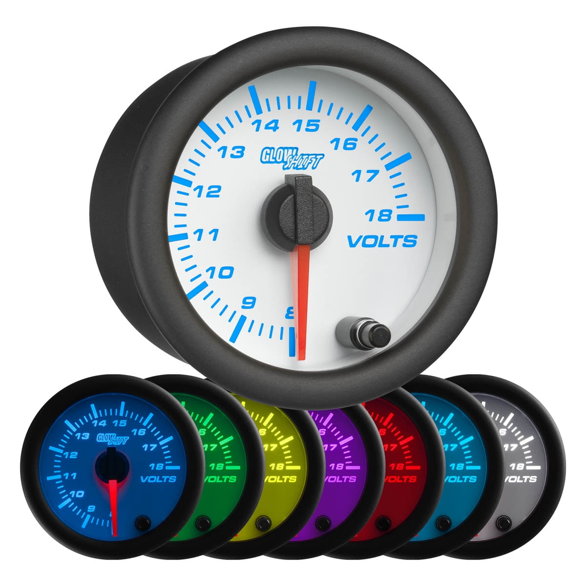 GlowShift | White 7 Color Series Volt Gauge for Cars and Trucks - Walmart.com