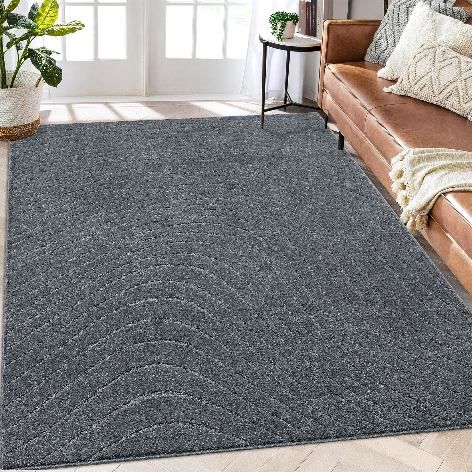 GlowSol 10'x13' Area Rug Boho Shag Wave Rug High-Low Pile Rugs Shaggy ...