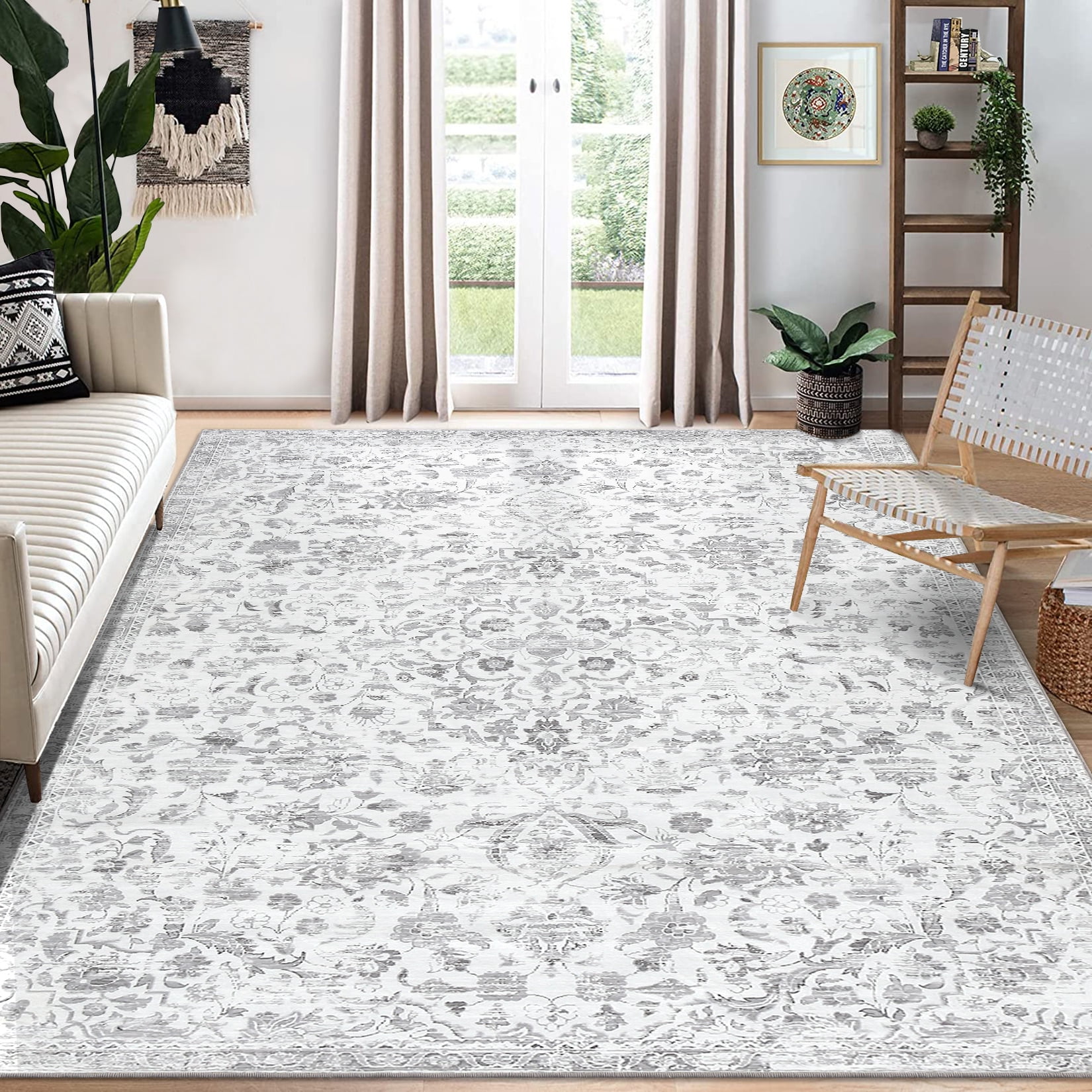 GlowSol 10x13 Large Vintage Medallion Rug Oriental Floral Print Floor ...