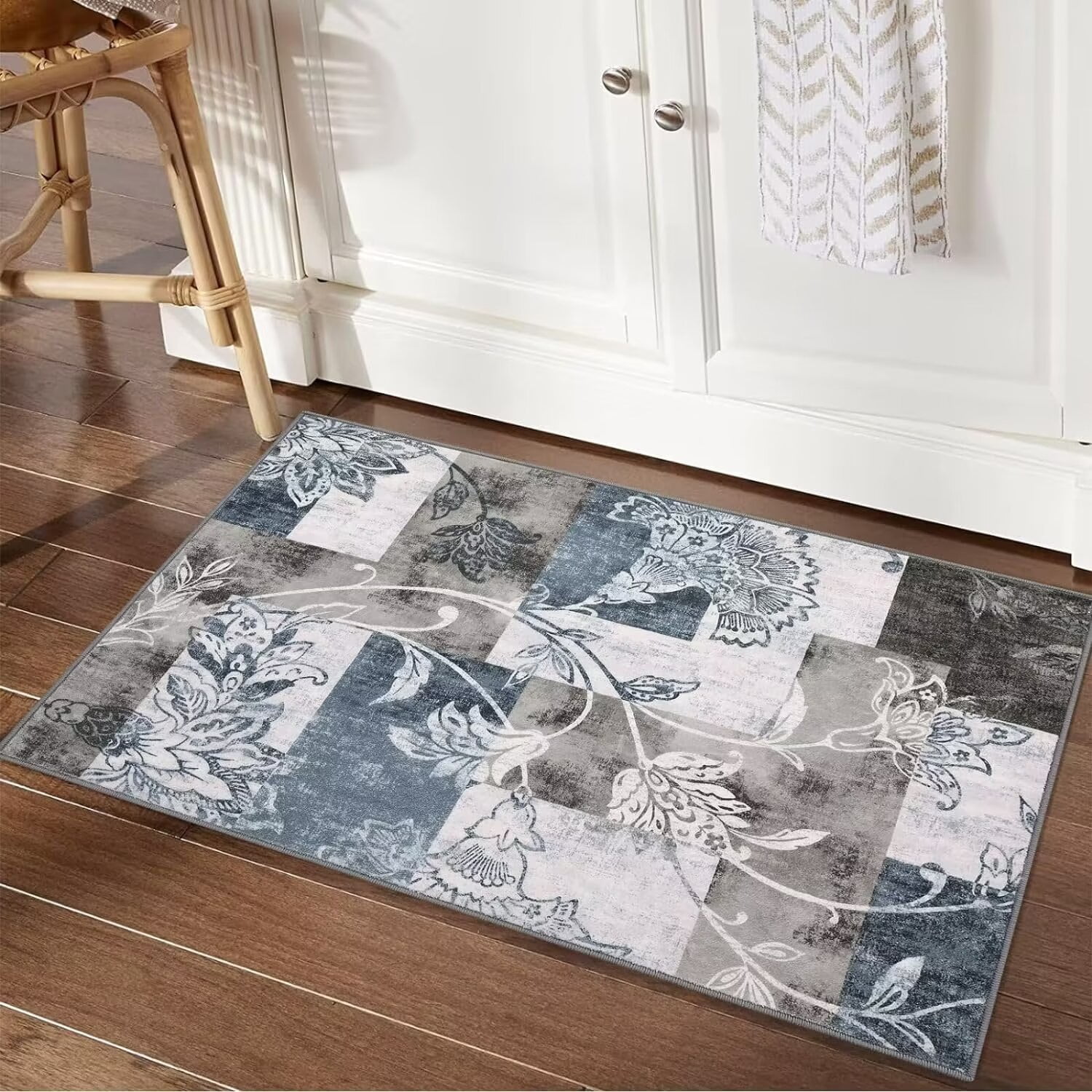 GlowSol 2' x 3' Modern Geometric Small Rug Farmhouse Washable Kitchen ...