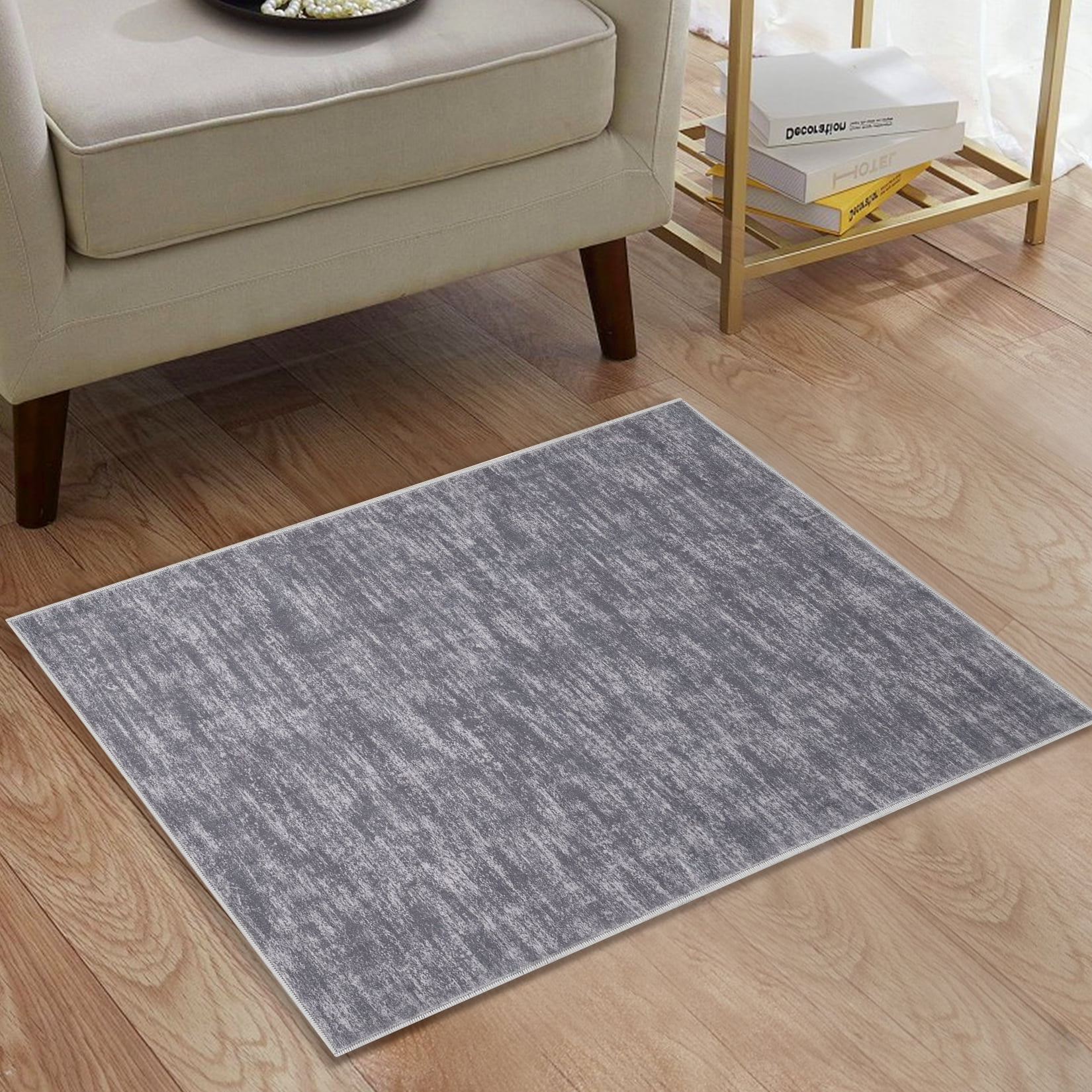 GlowSol Small Area Rug, 2' x 3', Machine Washable, Low-Pile, Polyester ...