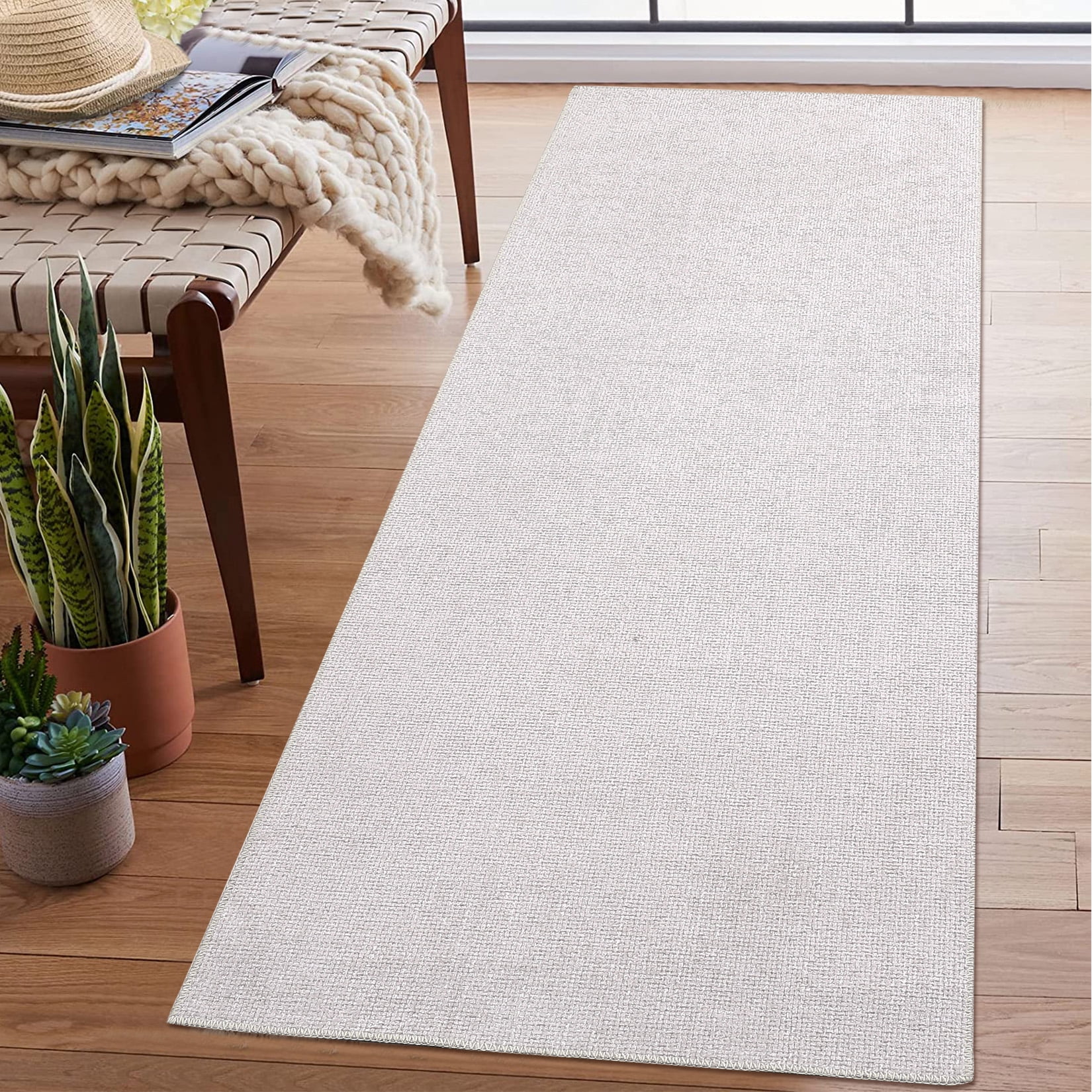 GlowSol 2' x 6' Hallway Runner Rug Modern Solid Long Runner Rug ...