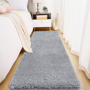 HemingWeigh Fuzzy Area Rug - 9 Fluffy Carpet Tiles For Kids Plush ...