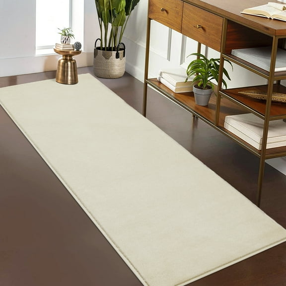 Superior Liena Indoor Non-Slip Washable Runner Rug, 2' x 3', Cream ...