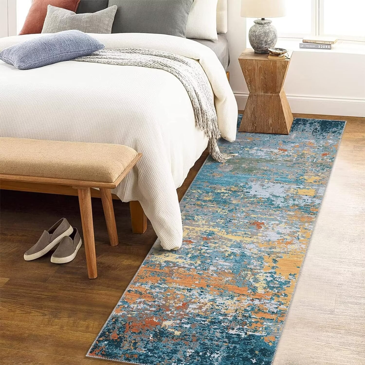 GlowSol 2'x6' Long Runner Rug Abstract Runner Rugs Kitchen Hallway ...