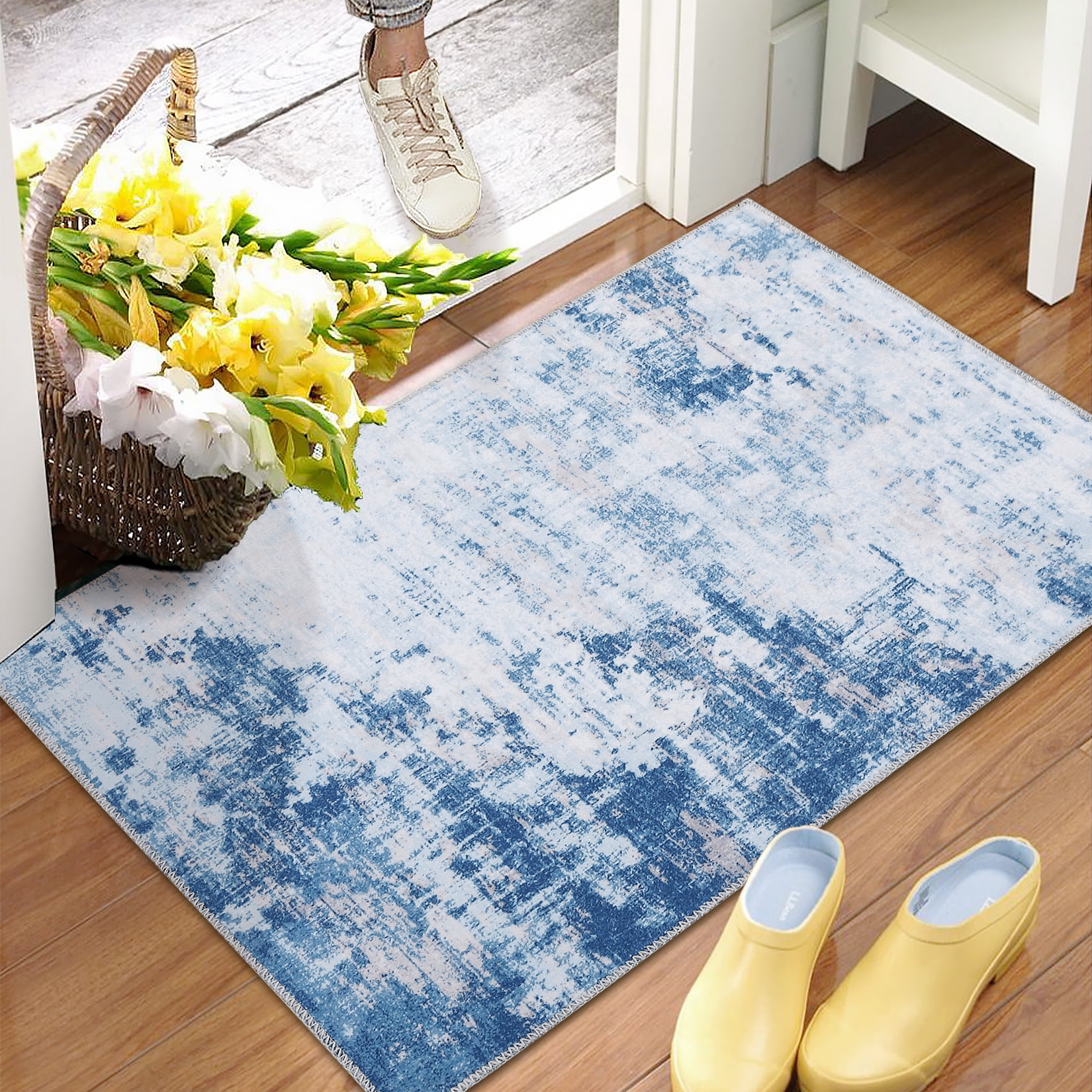GlowSol 2x3 Small Entryway Rug Modern Abstract Area Rug Indoor Machine ...