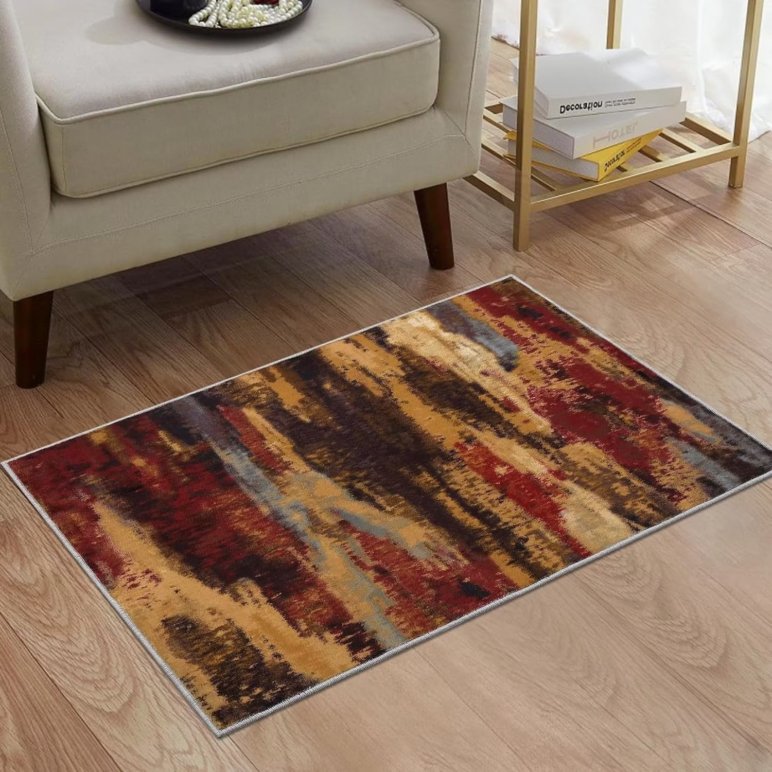 GlowSol 2x3 Small Entryway Rug Modern Abstract Area Rug Indoor Non-Slip ...