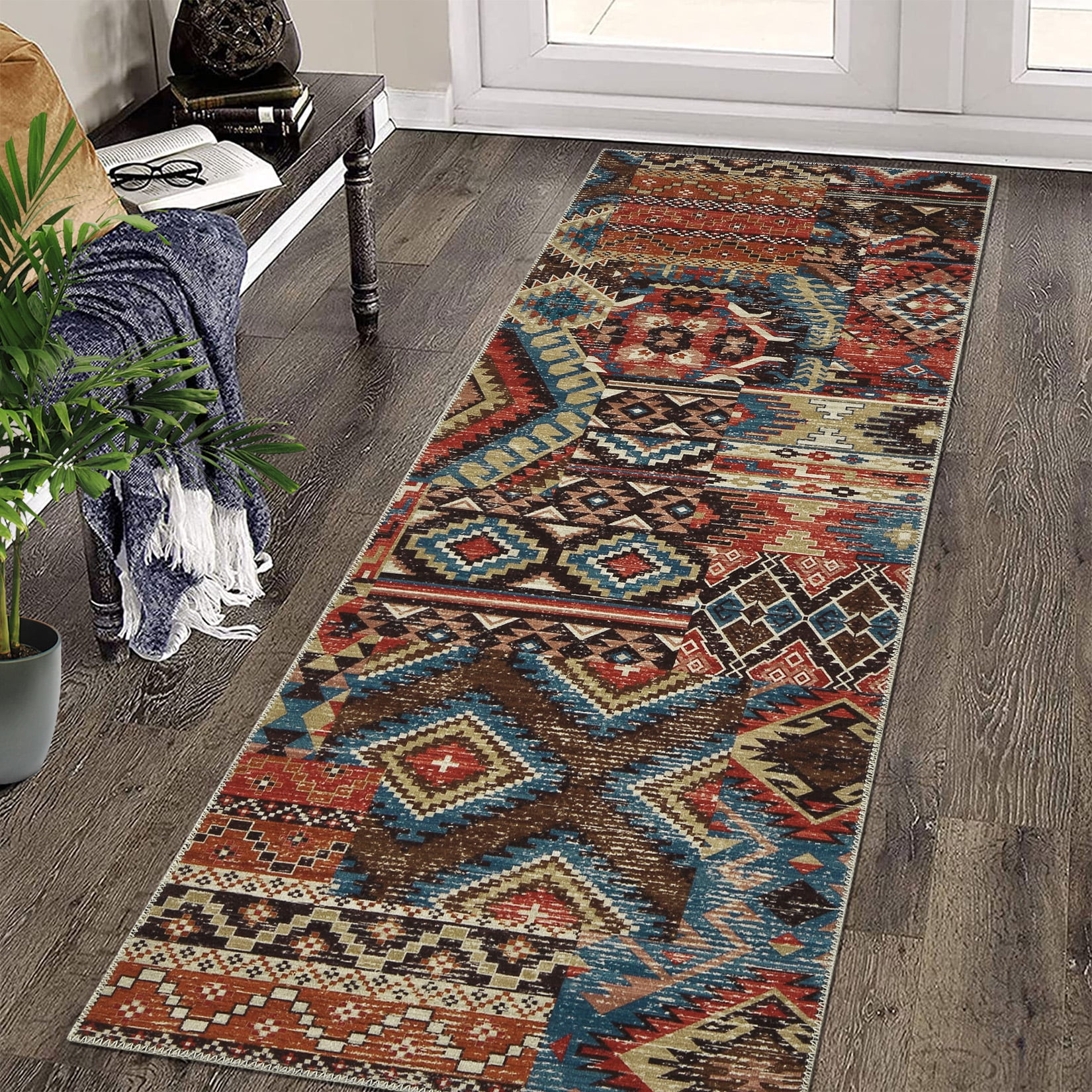 GlowSol 2x6 Runner Rug Vintage Boho Tribal Runner Rug Patchwork ...