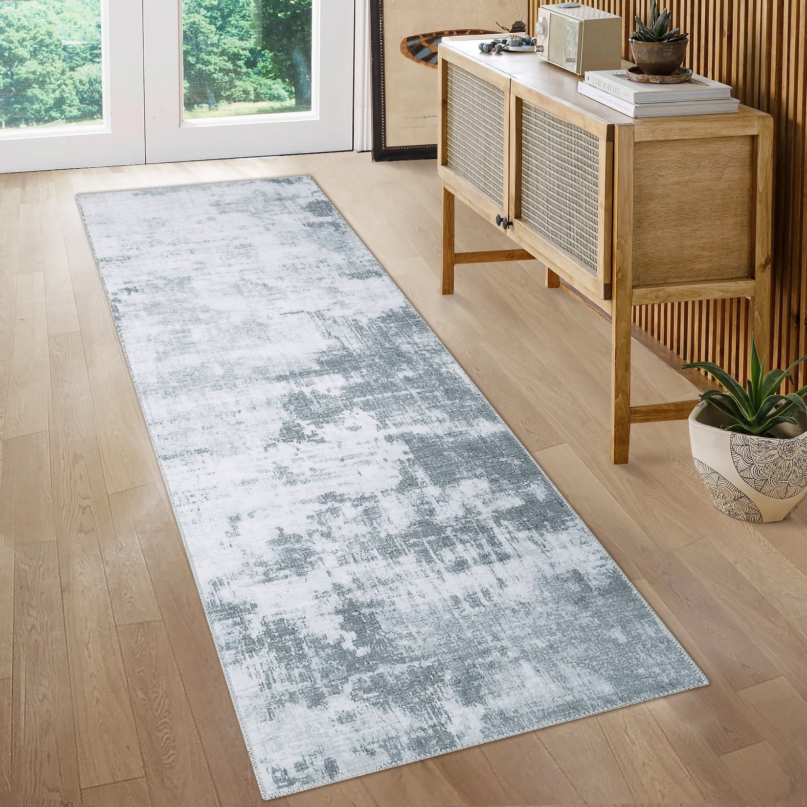 GlowSol 2x6 feet Kitchen Runner Rug Machine Washable Modern Abstract ...