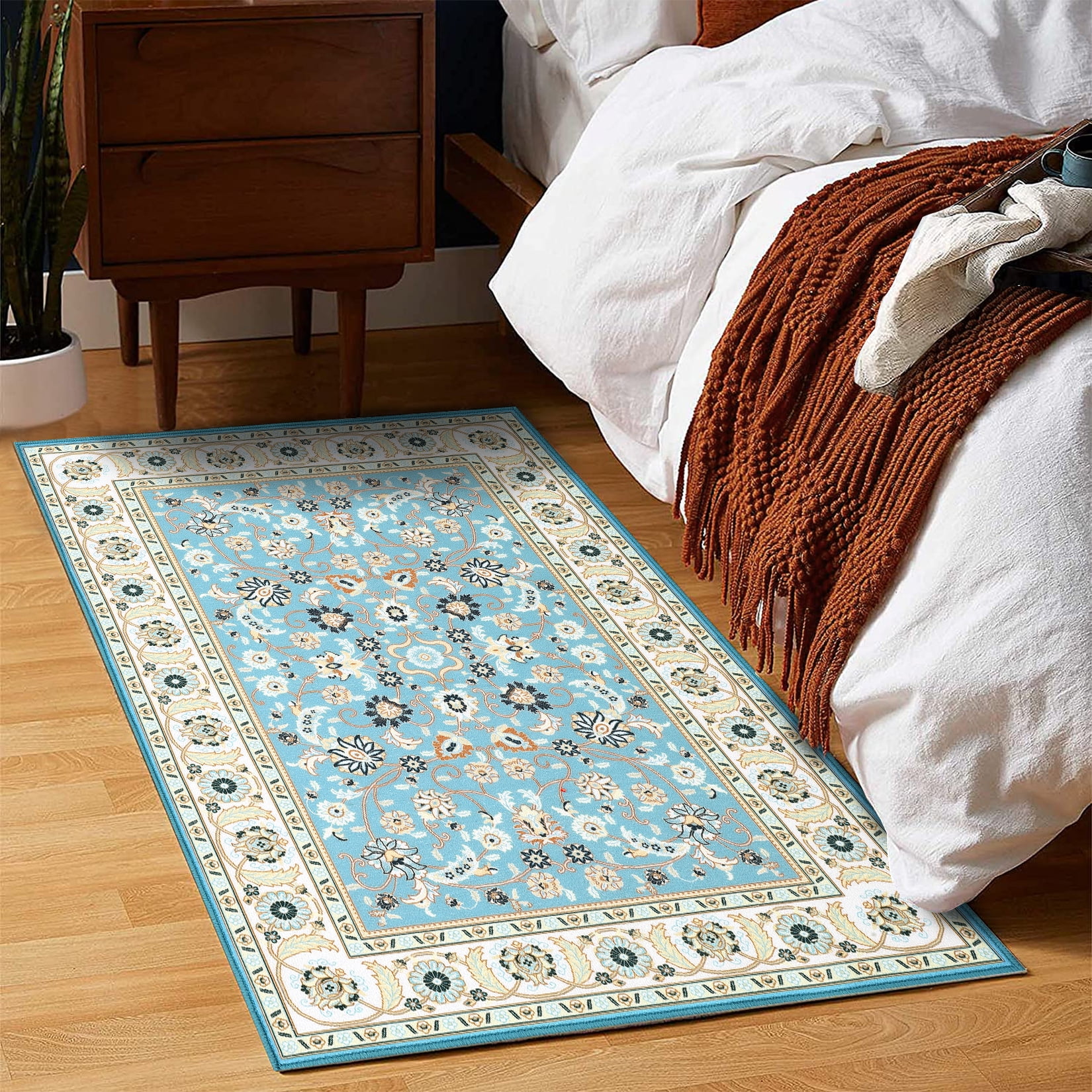 GlowSol 3x5 Small Area Rug Machine Washable Boho Floor Mat Persian ...