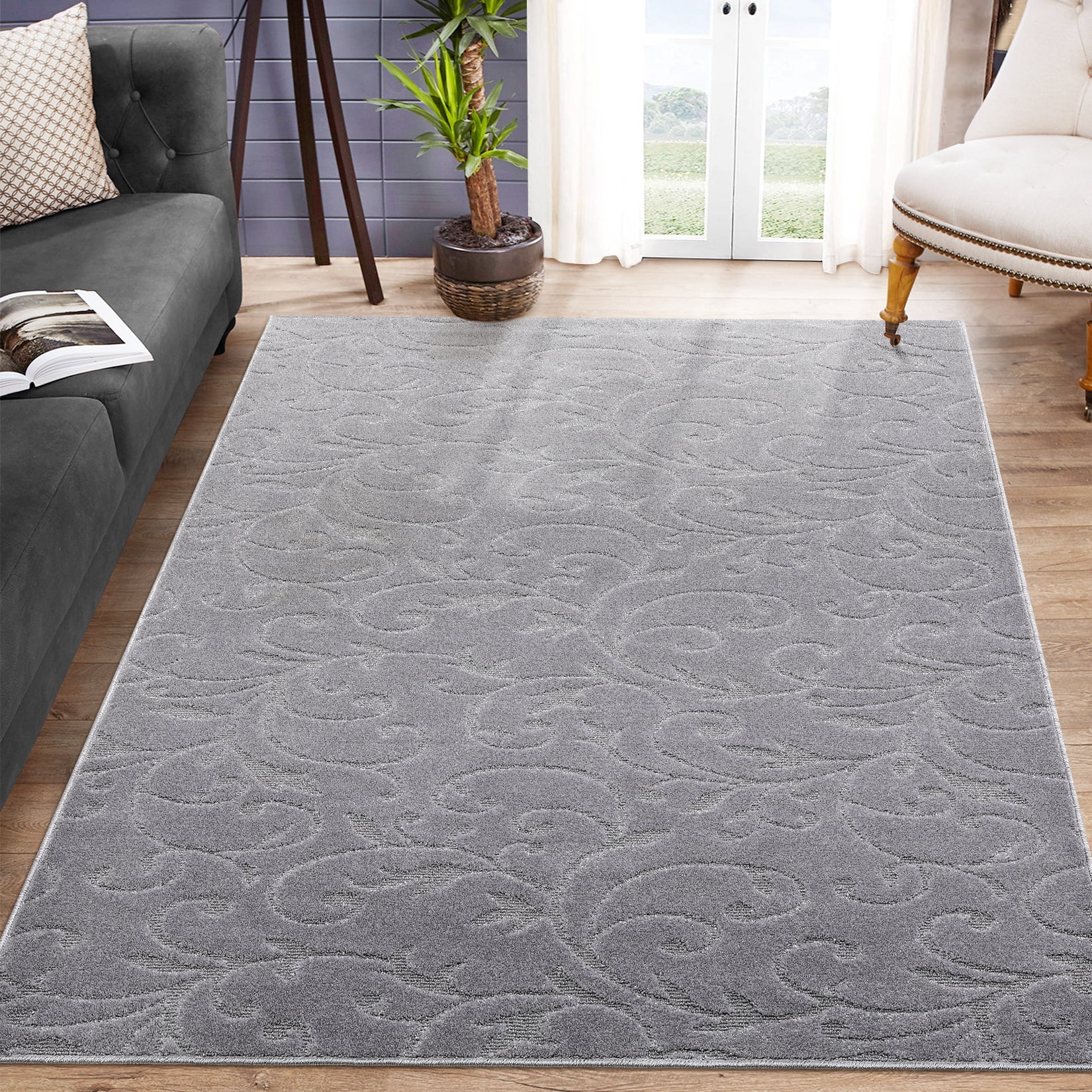 GlowSol 5' x 8' Modern Shag Rug Fluffy Rug Indoor Thick Plush Area Rug ...
