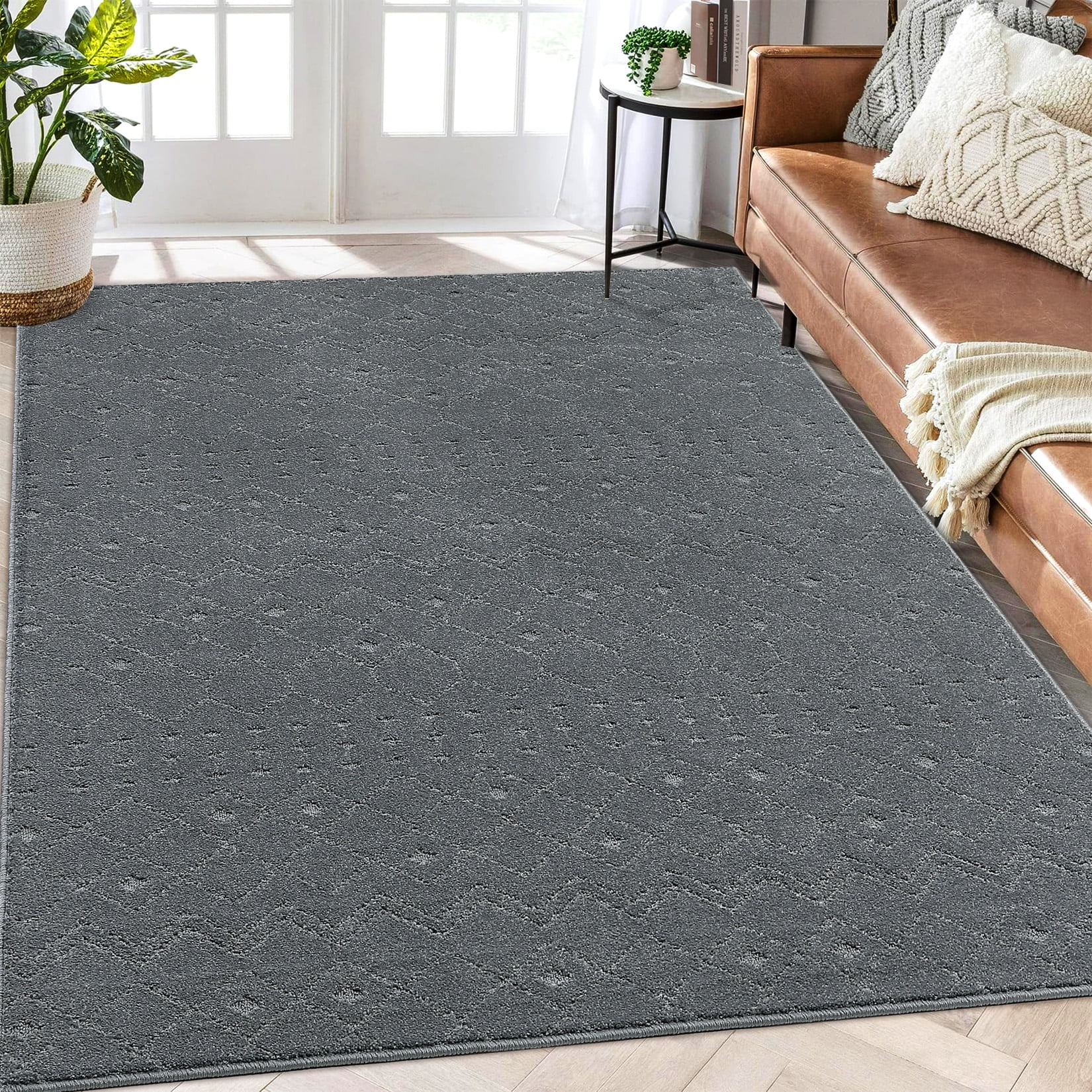 GlowSol 5'x8' Modern Shag Rug Indoor Thick Plush Area Rug Moroccan ...