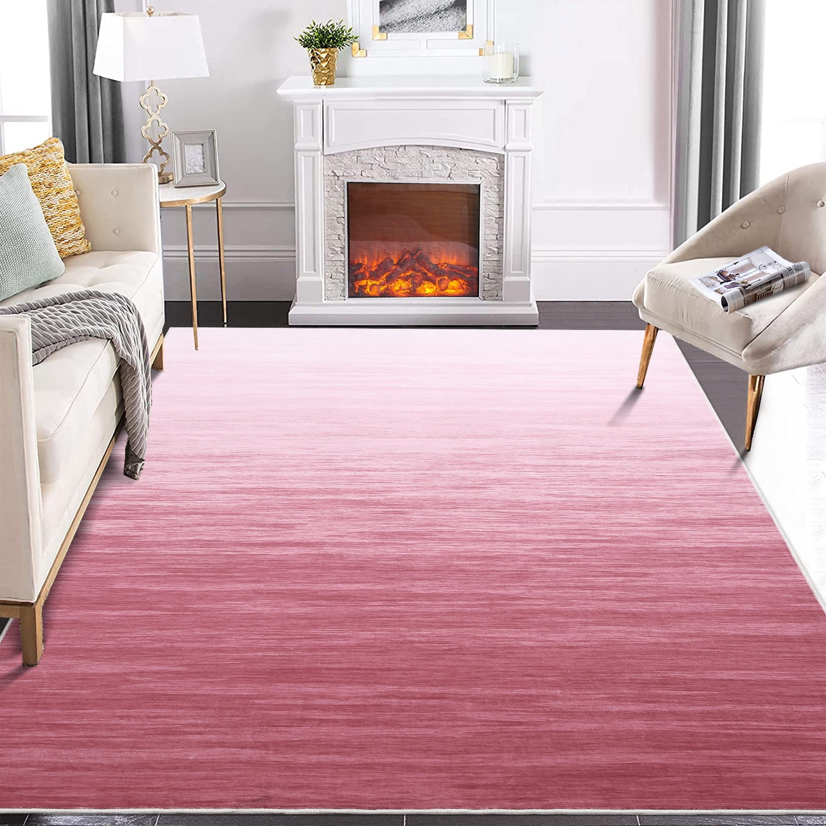 GlowSol 9' x 12' Large Rugs for Living Room Modern Ombre Rug Machine ...