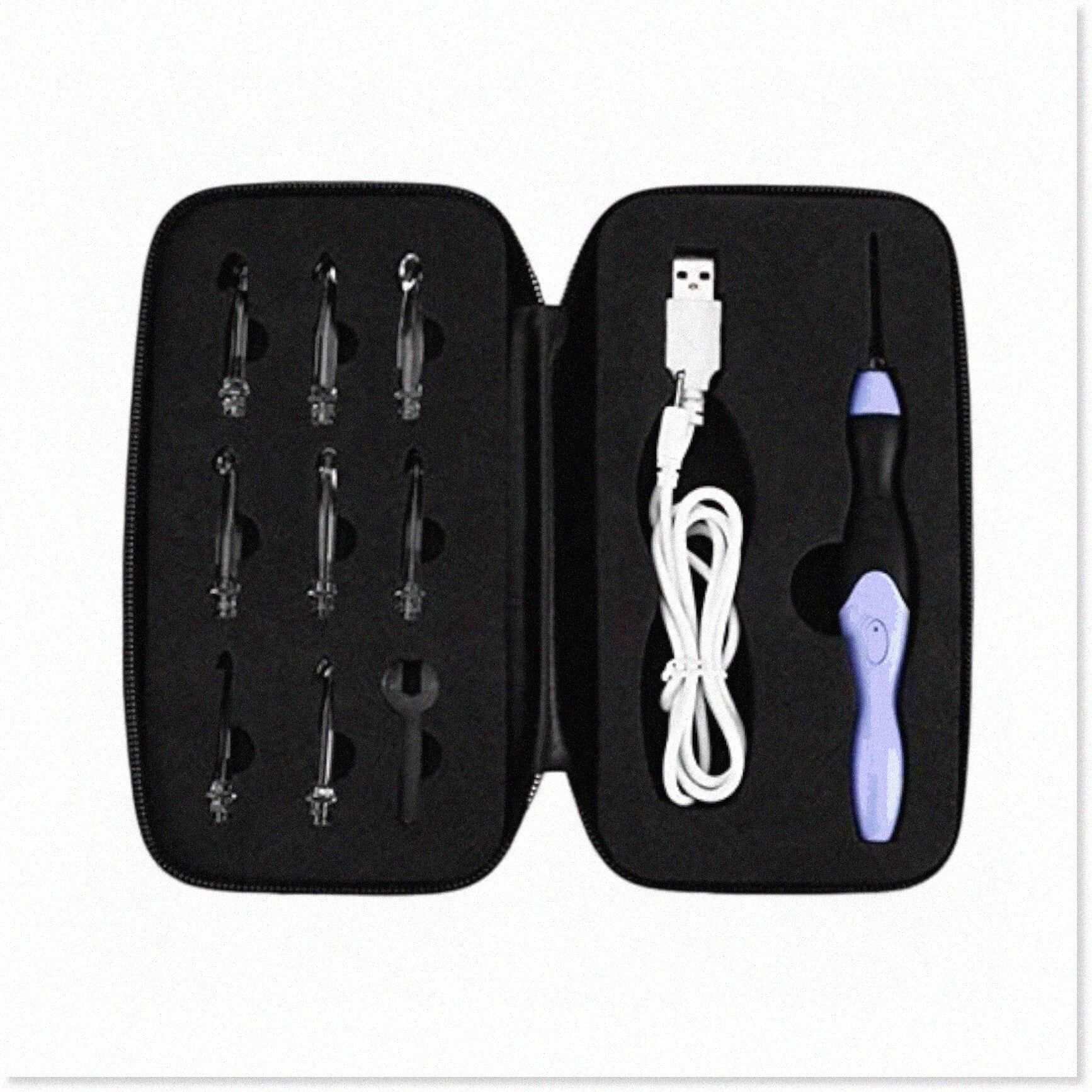 GlowStitch - Rechargeable LED Crochet Hook Set: Illuminate Your ...