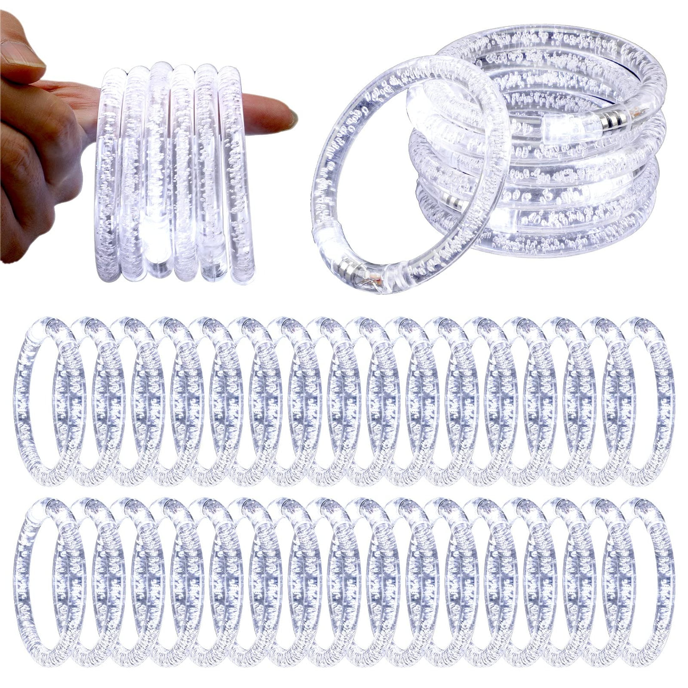 GlowWave LED Bracelets - 48 Pack Light-Up Wristbands for Parties ...