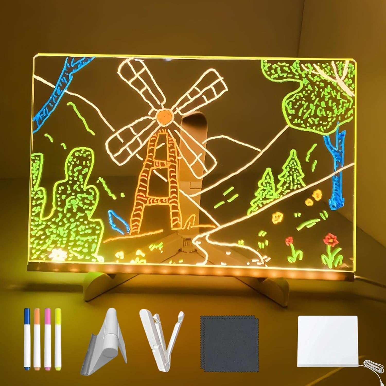 Glowboard - LED Light-Up Writing & Drawing Board, Glowboard LED Drawing ...