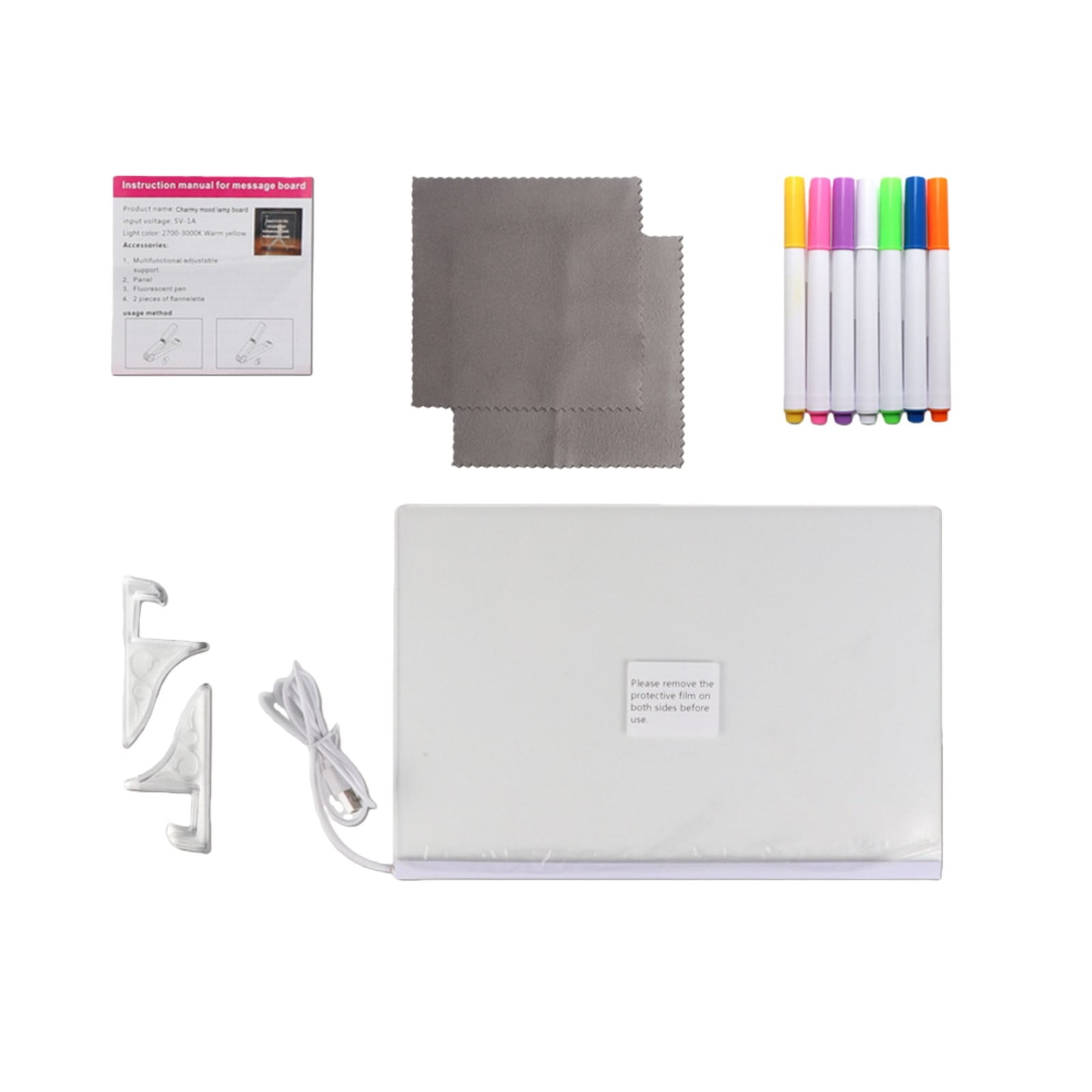 Glowing Acrylic Marker Board LED Note Board with Colors Glowing Acrylic ...