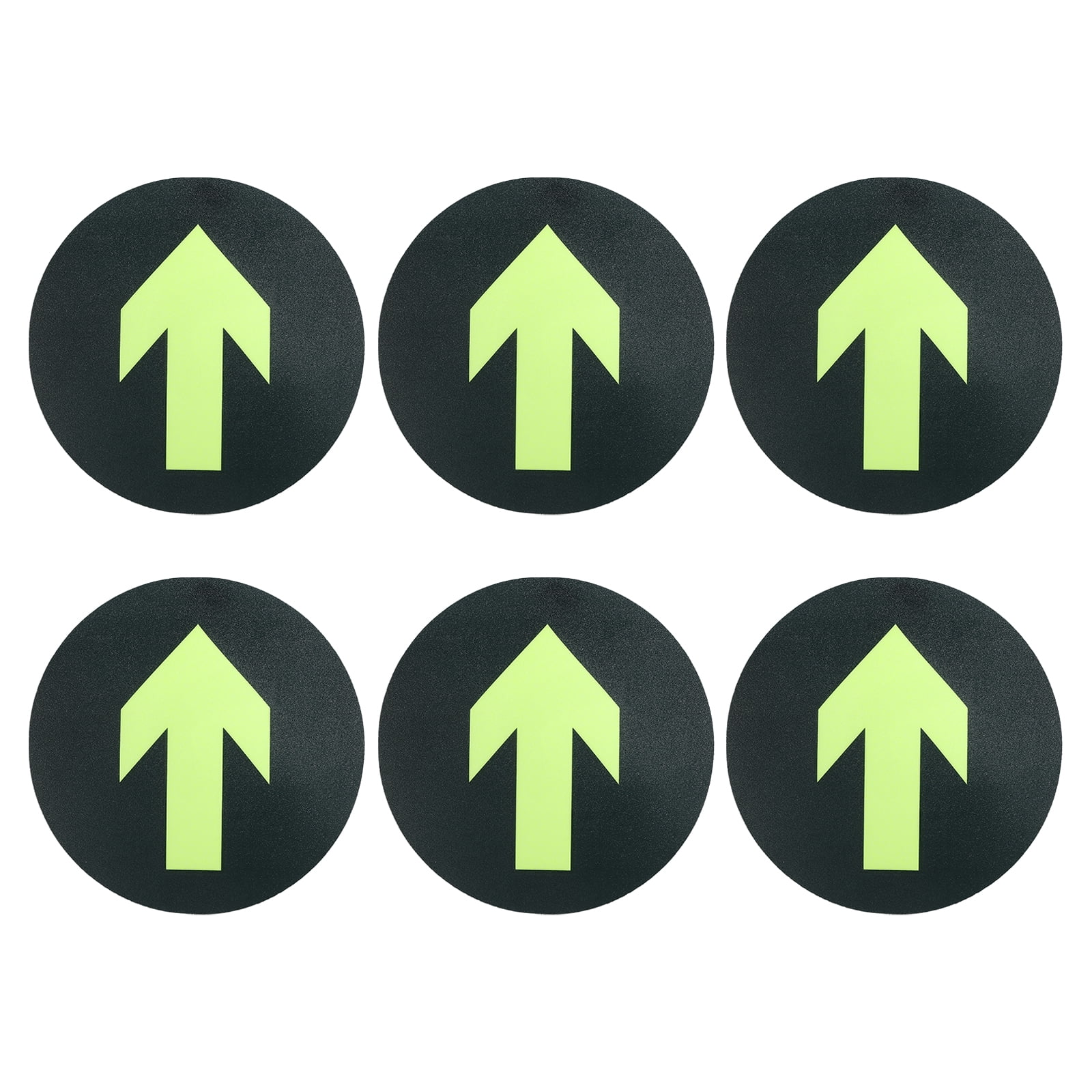 Glowing Arrow Sign Sticker, 12 Pack Round Directional Adhesive ...