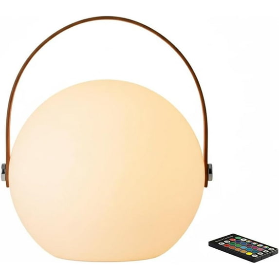 Glowing Ball Light with Handle, 7-Inch Cordless 16 Color Changing and 4 ...