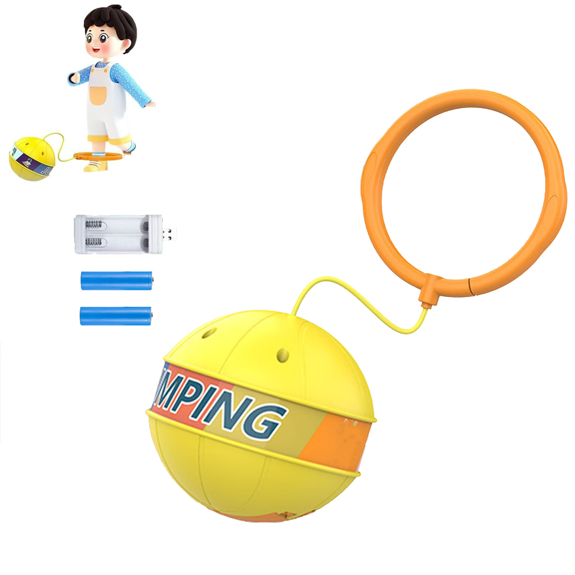 Glowing Bouncing Ball, Ankle Skipping Toy with Bouncy Ball, Sports Toy ...