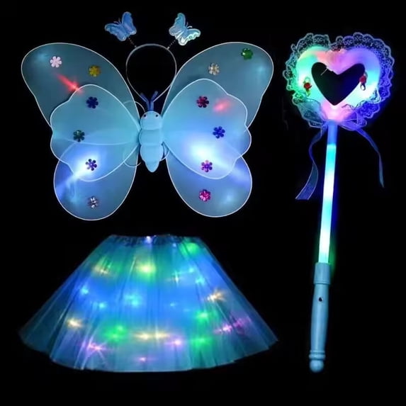 Glowing Butterfly Wings Girl Back Decoration Led Flashing Toys ...