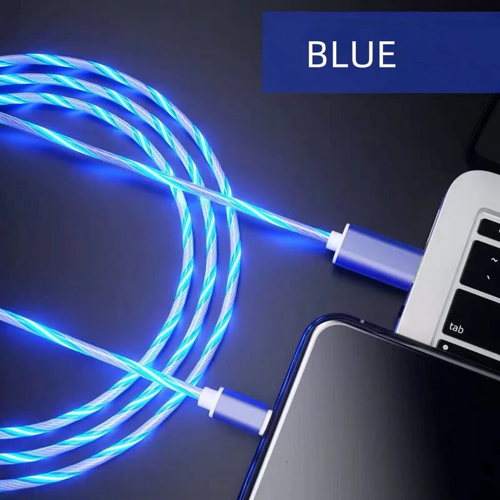 Glowing Cable Mobile Phone Charging Cables LED Light Micro USB Type C ...