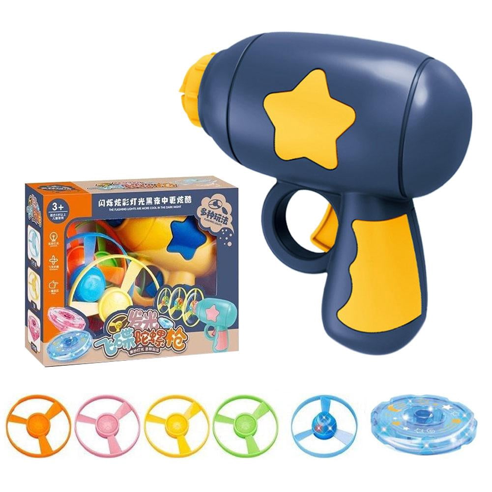 Glowing Catapult Flying Bamboo Dragonfly Pistol Rotating Flash Children ...
