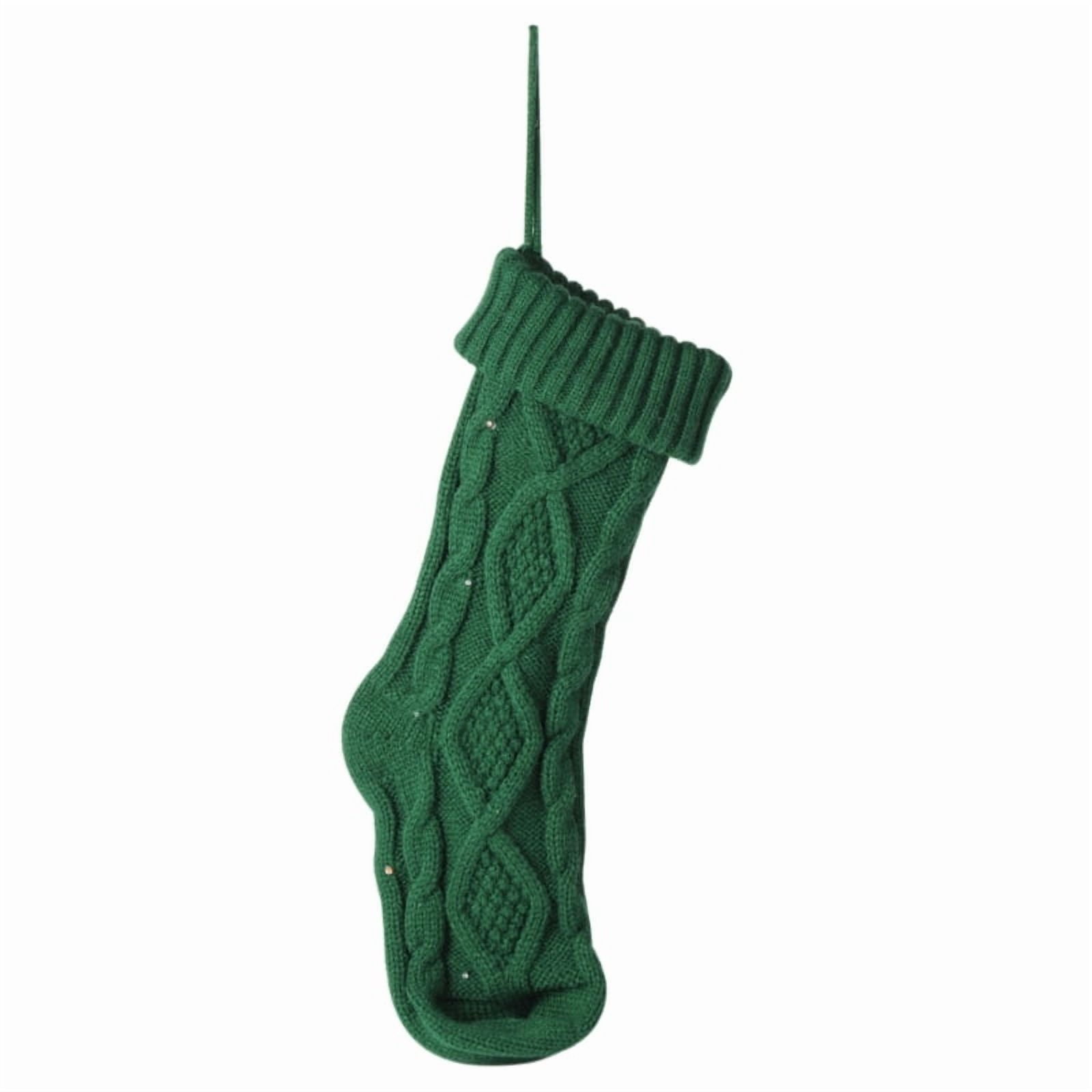 Glowing Christmas Stockings with LED Light Luminous Knitted Socks Candy ...