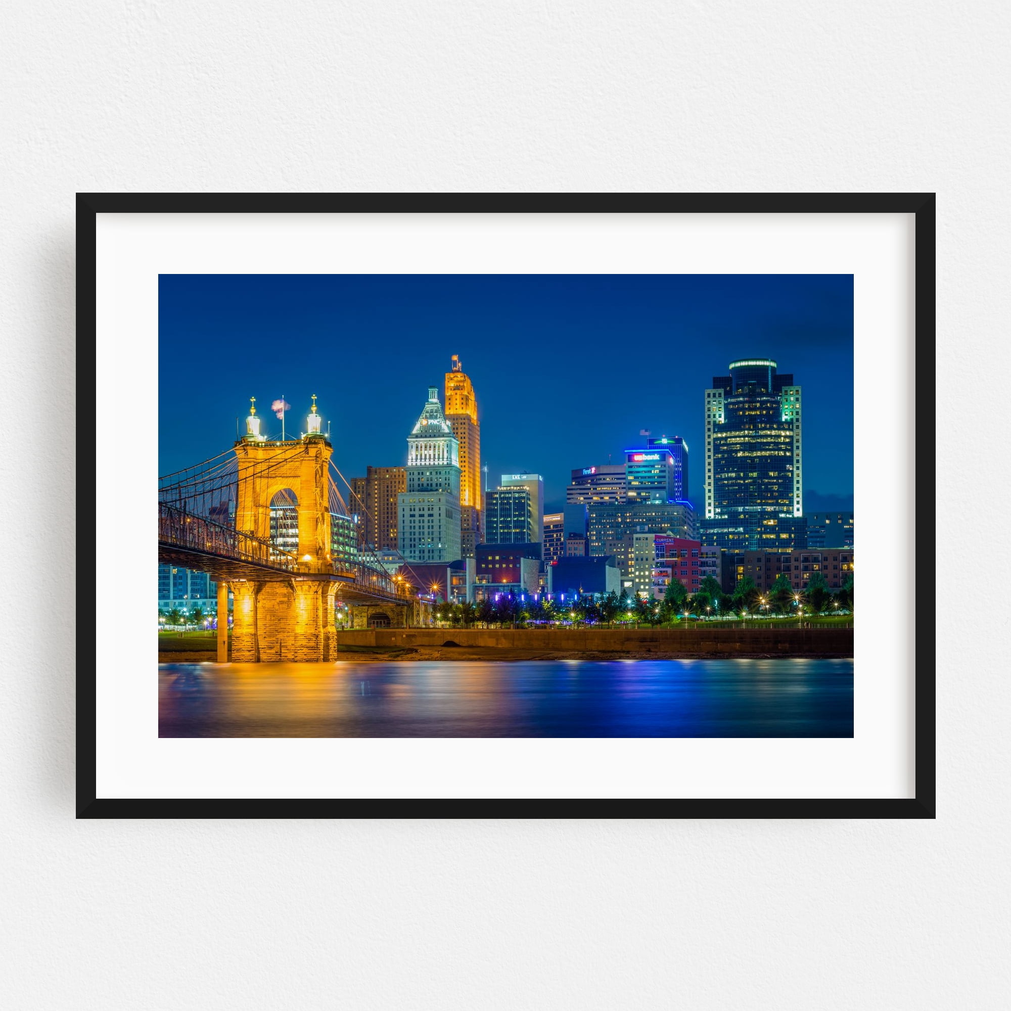 Glowing Cincinnati - Cincinnati Ohio Photography City Skyline Bridge ...