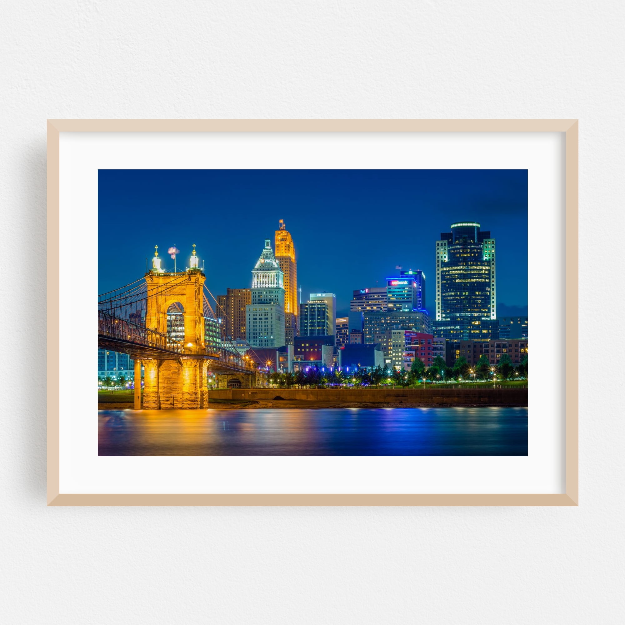 Glowing Cincinnati - Cincinnati Ohio Photography City Skyline Bridge ...